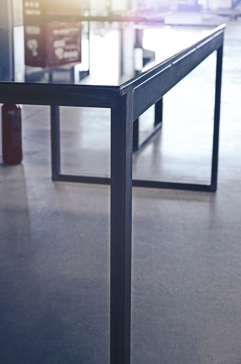 Glass and iron writing desk STEEL&GLASS DESK By GARDA DESIGN