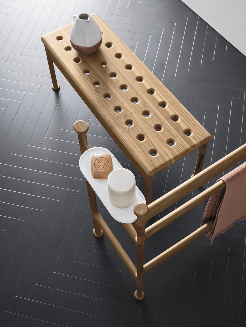 STEP Wooden Bathroom bench By Arbi Arredobagno | design Garcia Cumini