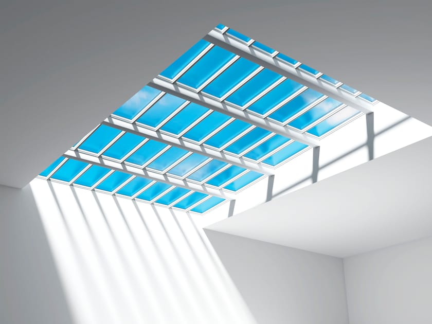Glass and steel roof window STEP LONGLIGHT/RIDGELIGHT By Velux Commercial