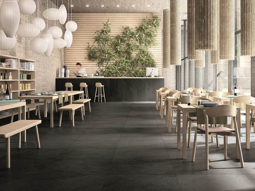 Full-body porcelain stoneware wall tiles / flooring STONE PLAN LAVAGNA ...