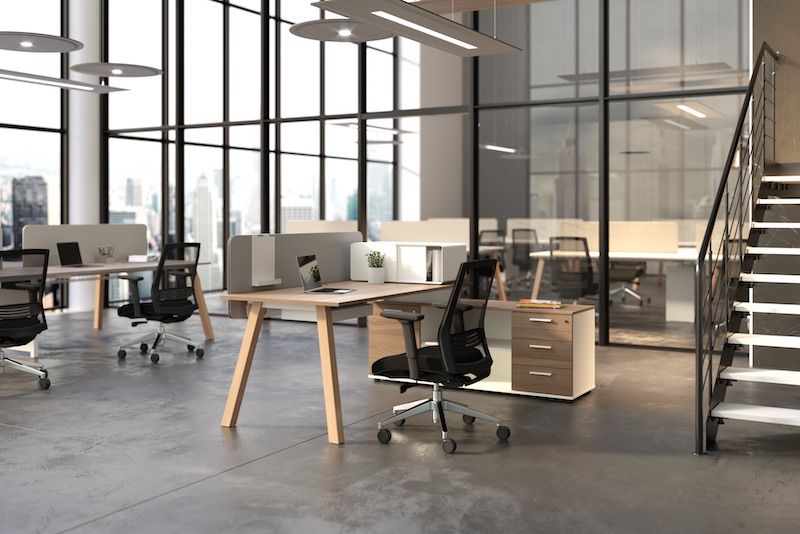 STONE WORKSTATION Escritorio de oficina modular operativo rectangular ...