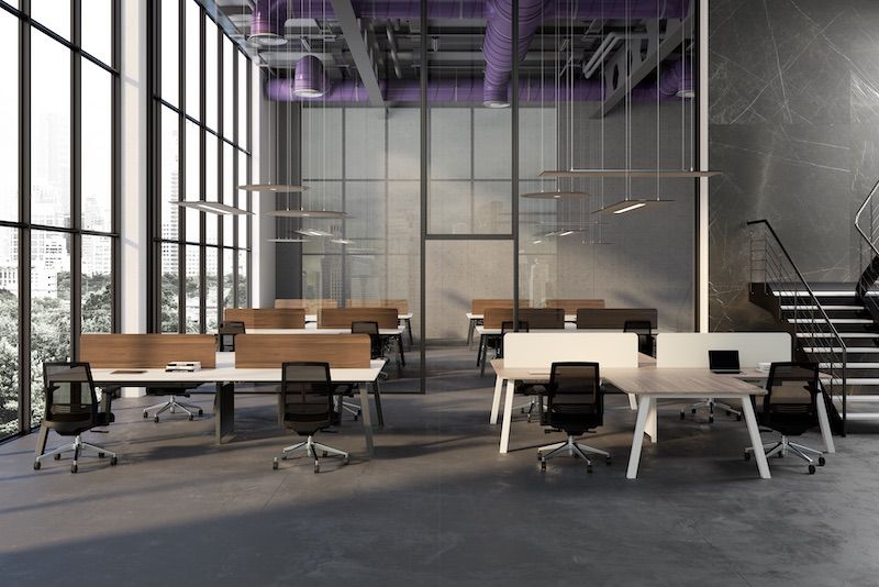 STONE WORKSTATION Escritorio de oficina modular operativo rectangular ...