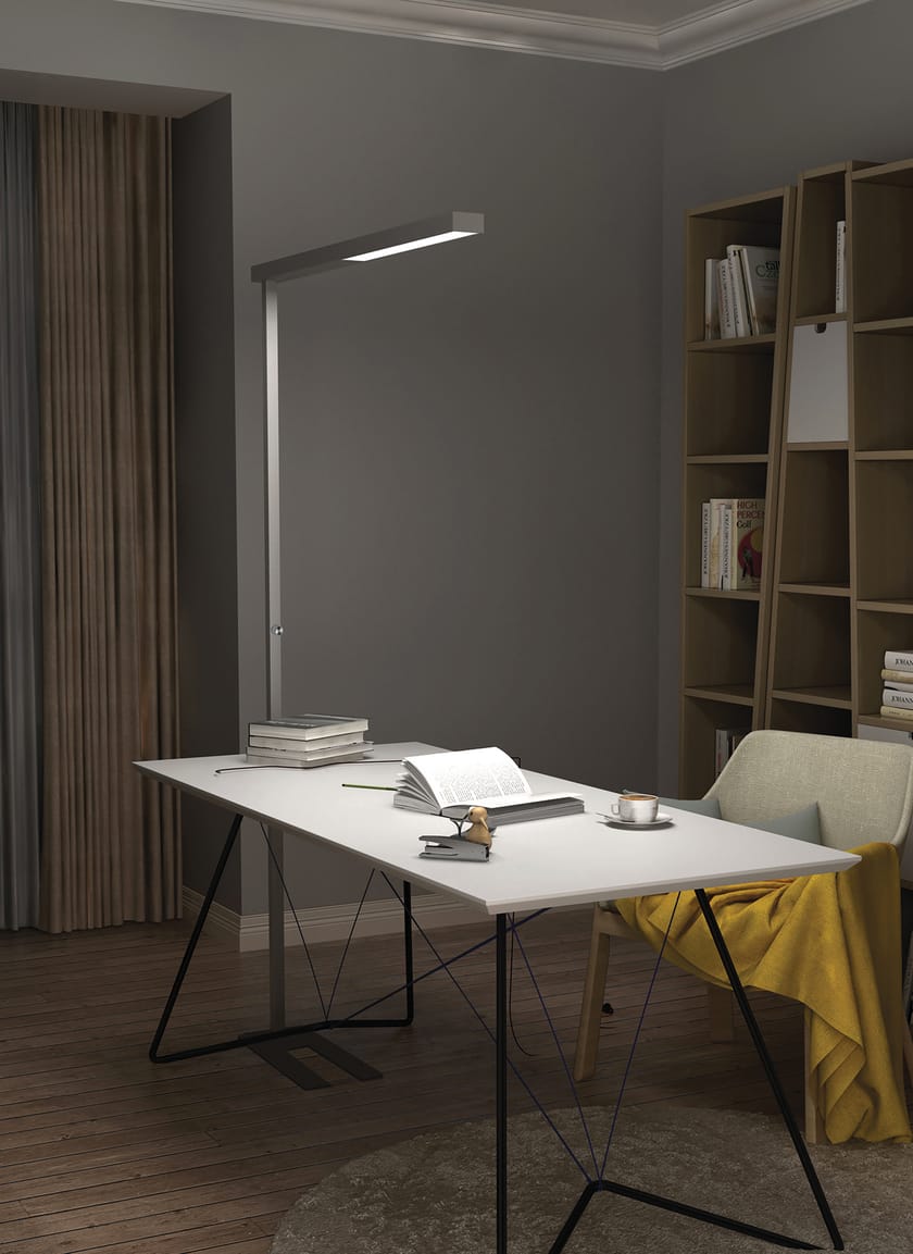 LED aluminium floor lamp with dimmer STRATUS By Unilux