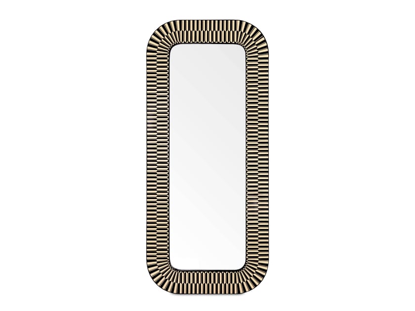 Freestanding rectangular framed mirror STRIKE Vanilla Noir Collection ...