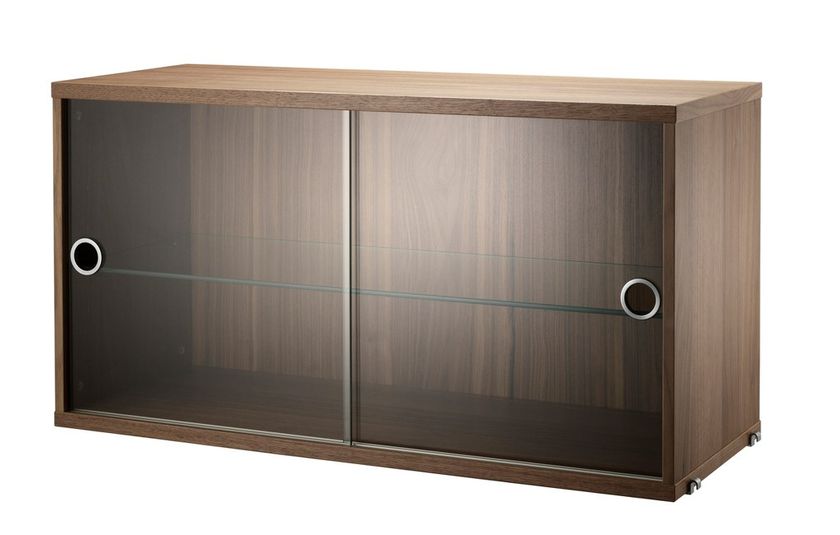 STRING® SYSTEM CABINET WITH GLASS DOORS wall cabinet By String ...