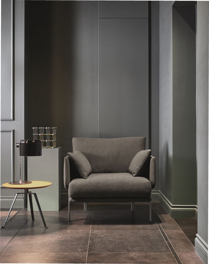 STRUCTURE Upholstered fabric armchair with armrests By Bonaldo | design ...
