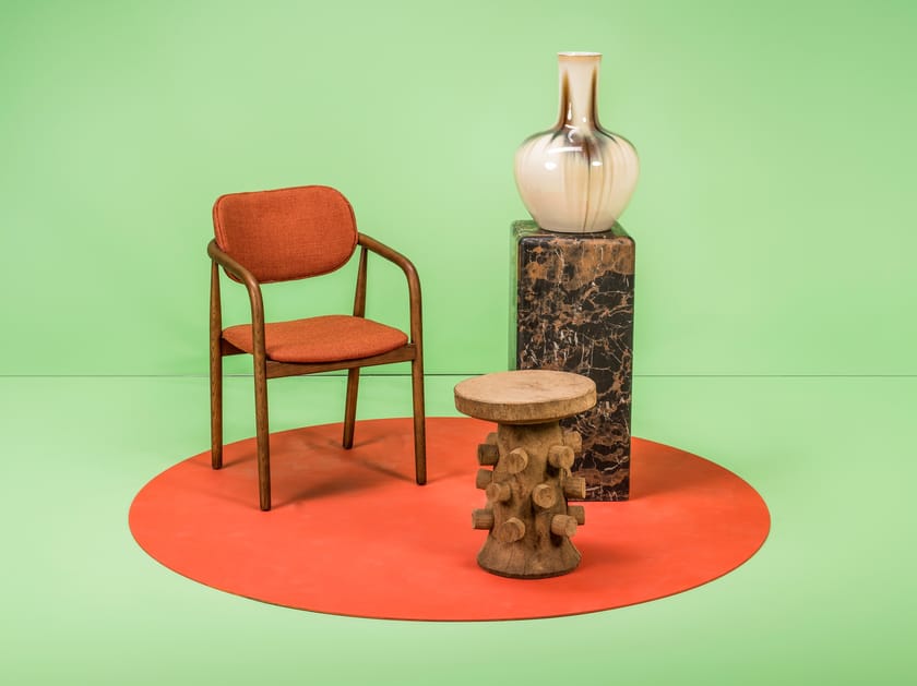 Handmade round wooden coffee table STUB By Pols Potten