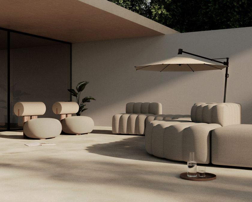 Corner modular Sunbrella® garden sofa STUDIO OUTDOOR 4 By NORR11