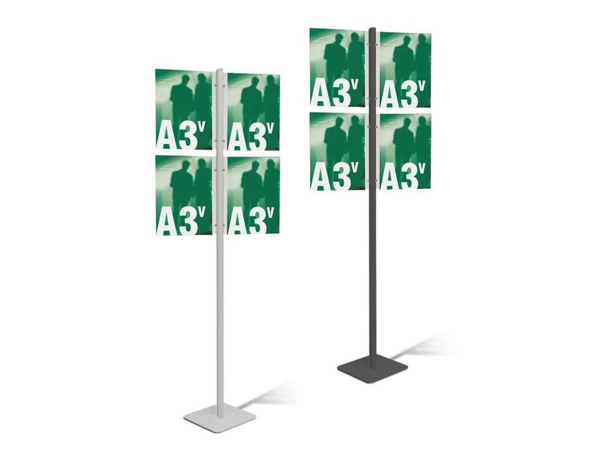 INUNO EXHIBITOR POSTER A3 Floor-standing double-sided aluminium display ...