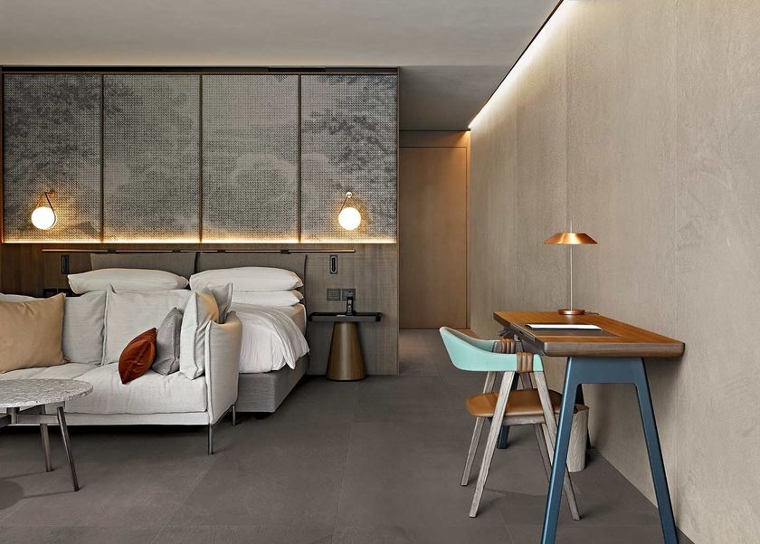 Porcelain stoneware wall/floor tiles with concrete effect STUDIOS OF ...