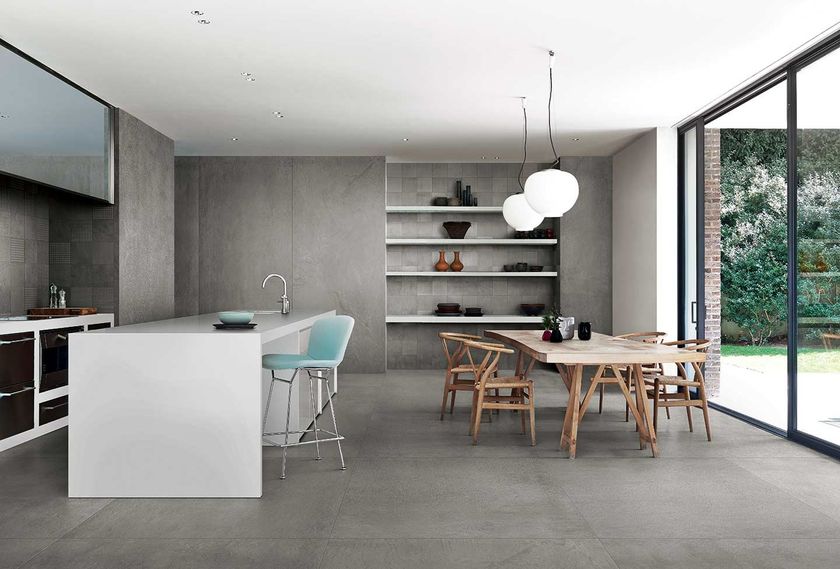 Porcelain stoneware wall/floor tiles with concrete effect STUDIOS OF ...