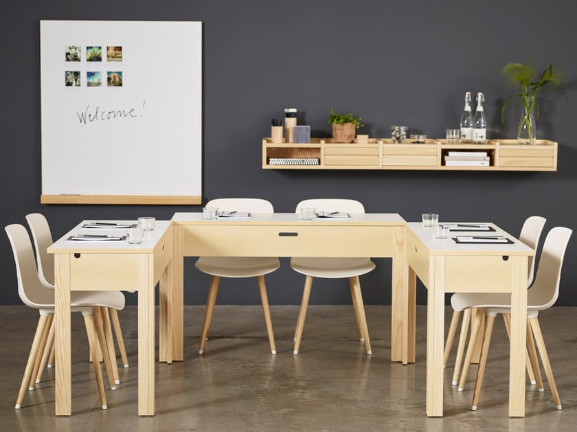 Folding rectangular wooden table STUDY By Karl Andersson design ...