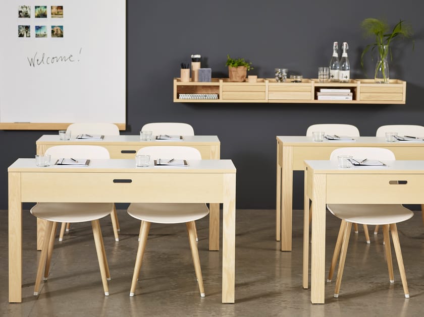 Folding rectangular wooden table STUDY By Karl Andersson design ...