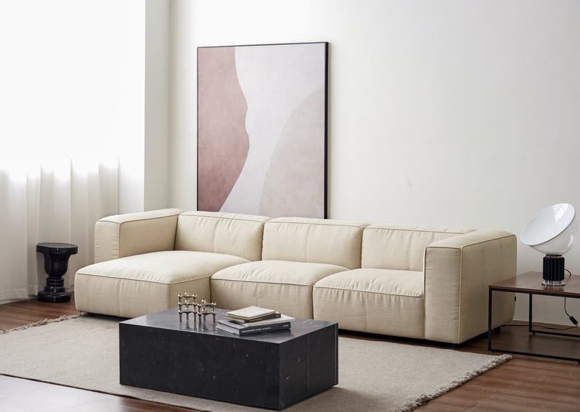 SUGAR CUBES | Coffee table for living room Low rectangular wood veneer ...