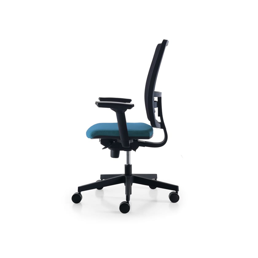 Sedia ufficio operativa ad altezza regolabile in rete a 5 razze con ...