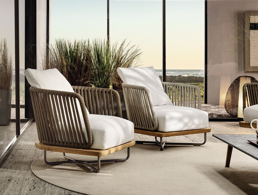 SUNRAY | Garden armchair By Minotti design Rodolfo Dordoni