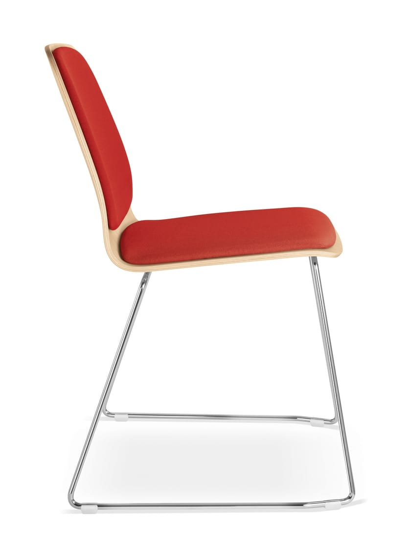 SUNRISE 151-Q-N4 Silla patín de madera con cojin integrado By LD Seating | design LD Seating design