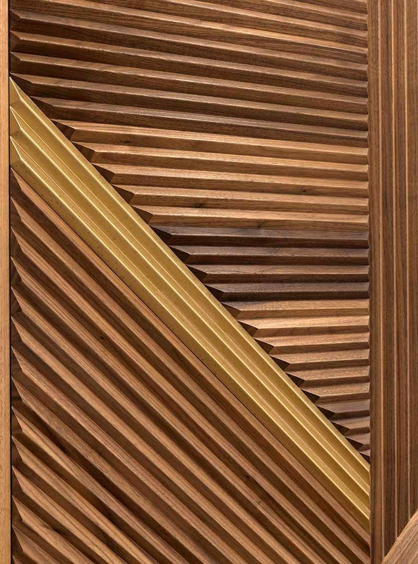 RELEVO Modular indoor wooden 3D Wall Cladding By FOGLIE D'ORO