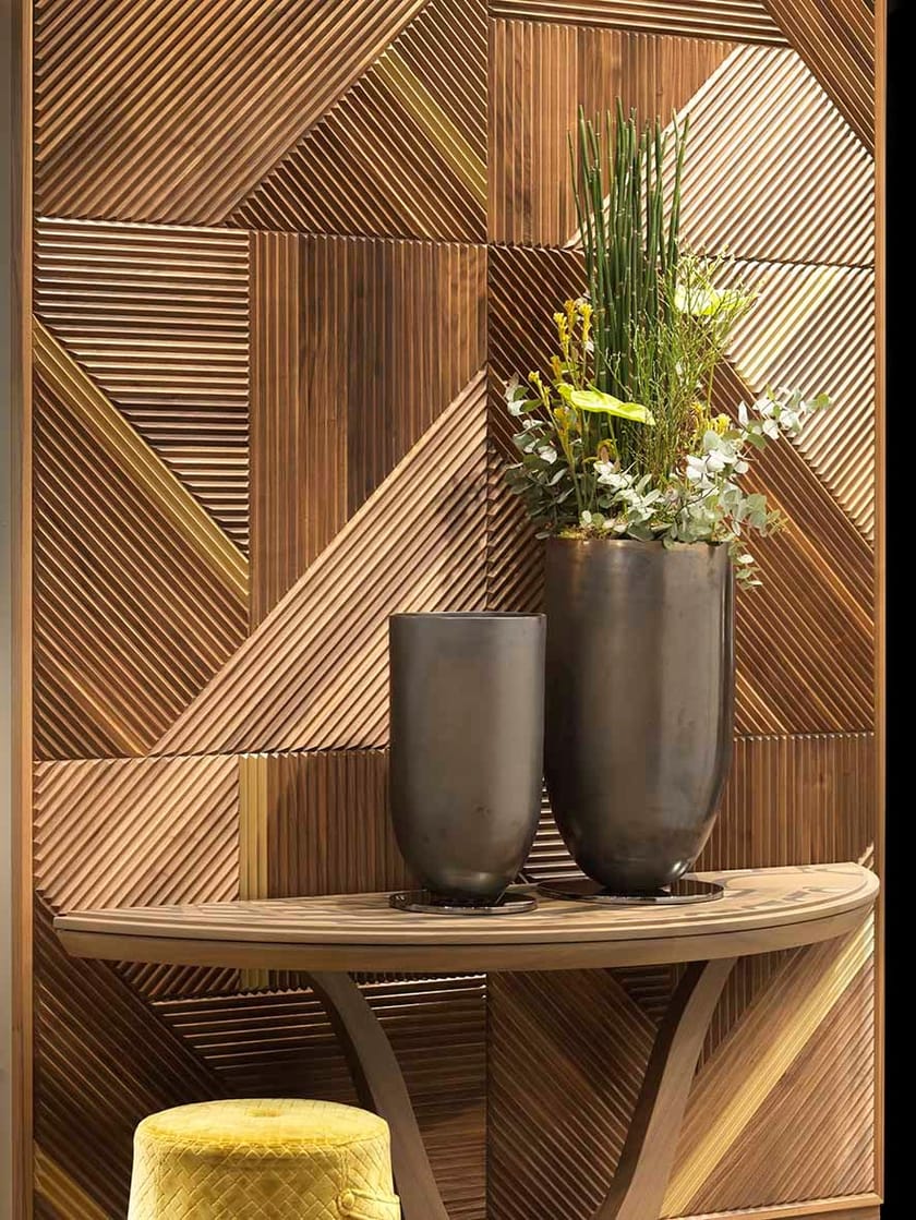 RELEVO Modular indoor wooden 3D Wall Cladding By FOGLIE D'ORO