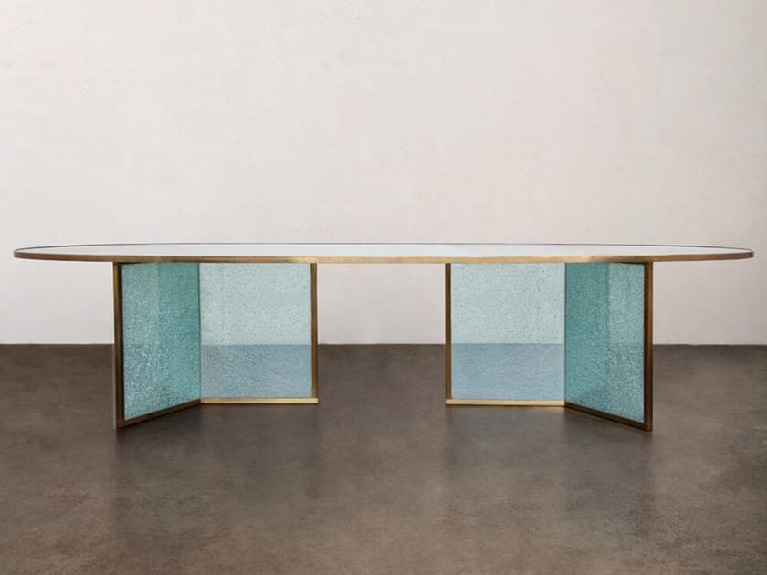 SUPERLUXE FRACTURED | Oval table By Kelly Wearstler design Kelly Wearstler