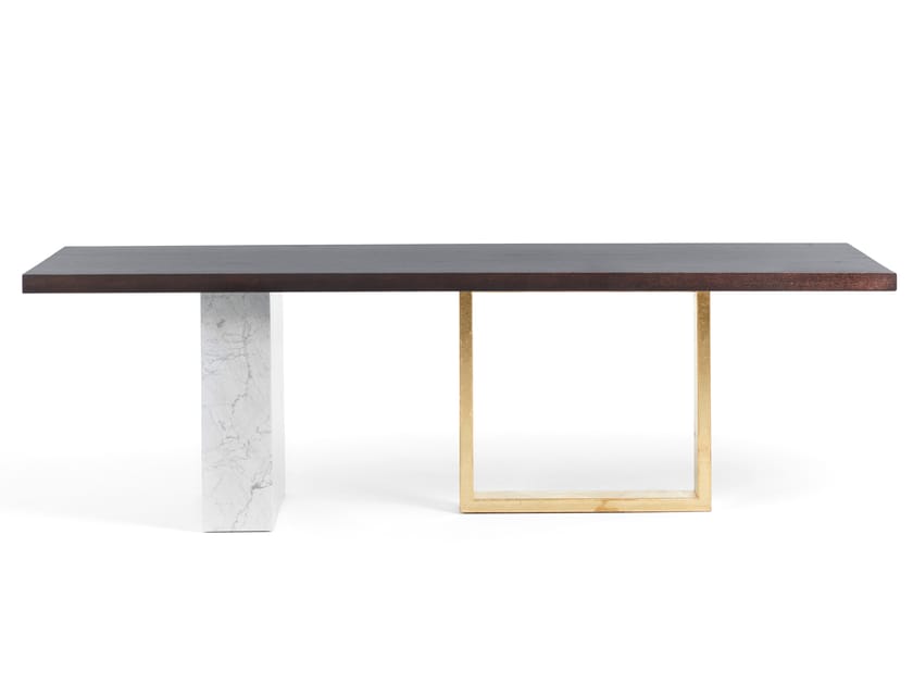 SUPREME Marble, gold leaf and solid wood table By Milla & Milli ...
