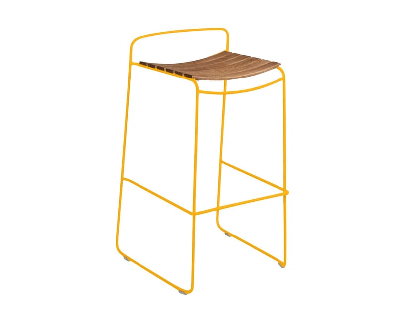 SURPRISING TEAK | Sled base stool Surprising Collection By Fermob ...