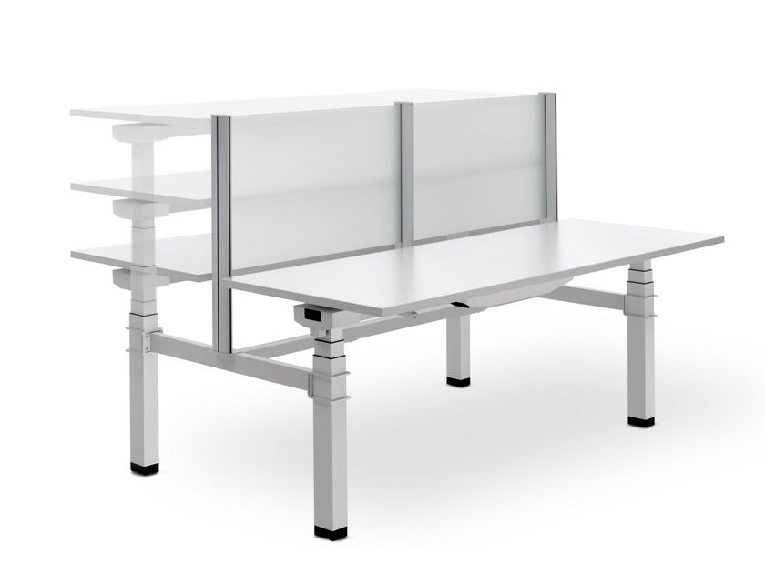 Scrivania ad altezza regolabile con piano a ribalta SUZO ELEVABILE By ...