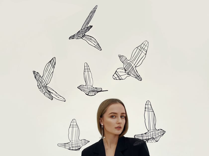 FLIGHT SHADOWS Powder coated steel decorative object By SVITANOK | design Artem Zakharchenko