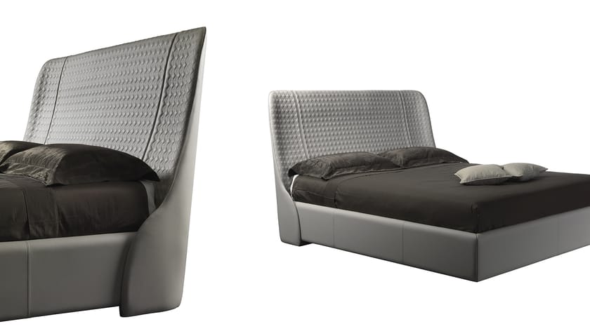SWAN Leather double bed By Reflex | design Tulczinsky