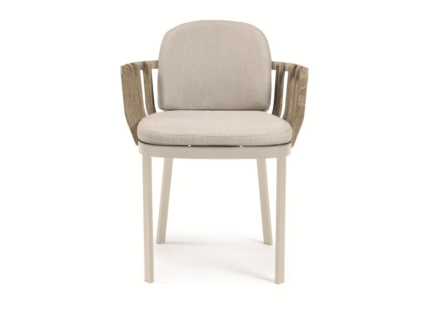 SWING Teak garden chair with armrests By Ethimo | design Patrick Norguet