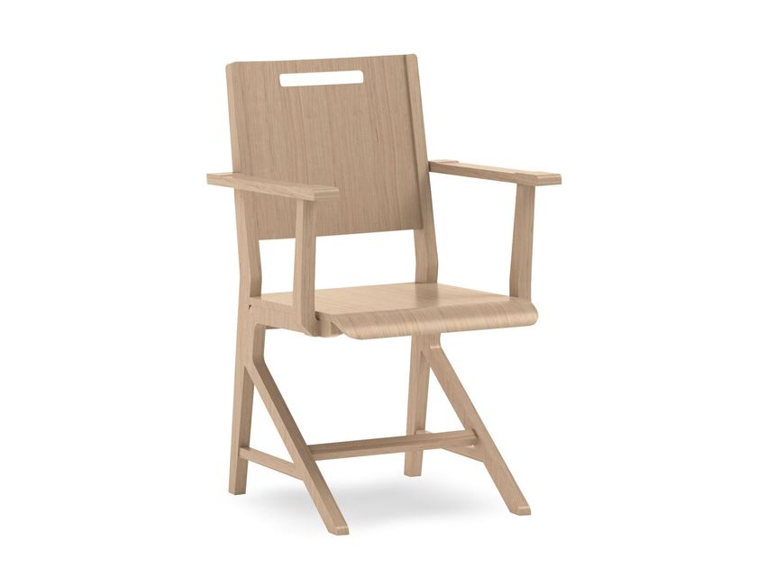 SWING | HEALTH & CARE Beech chair with armrests By PIAVAL