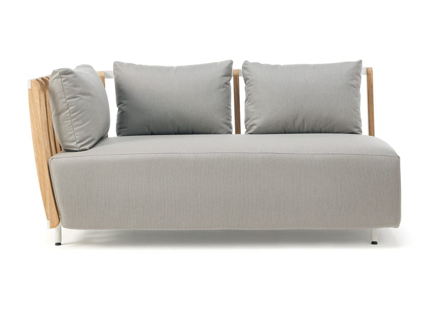 SWING Modular teak garden sofa By Ethimo