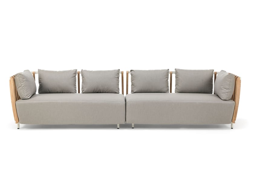 SWING Modular teak garden sofa By Ethimo