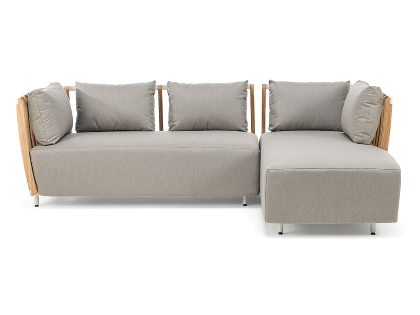 SWING Modular teak garden sofa By Ethimo