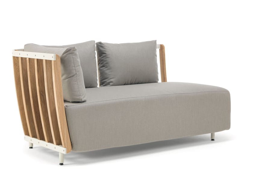 SWING Modular teak garden sofa By Ethimo