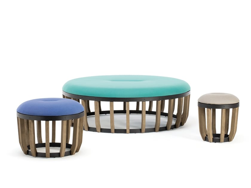 SWING Pouf da giardino rotondo in tessuto By Ethimo | design Patrick ...