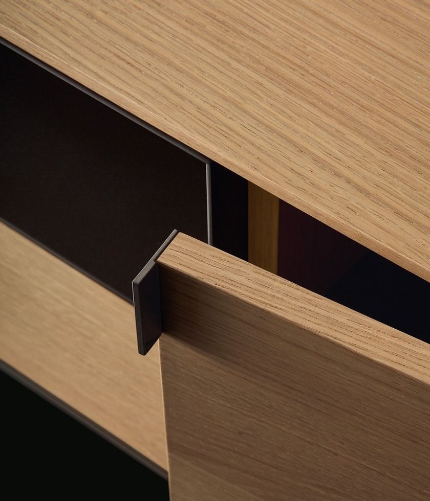 SYMPHONY Wood veneer sideboard By Poliform | design Emmanuel Gallina