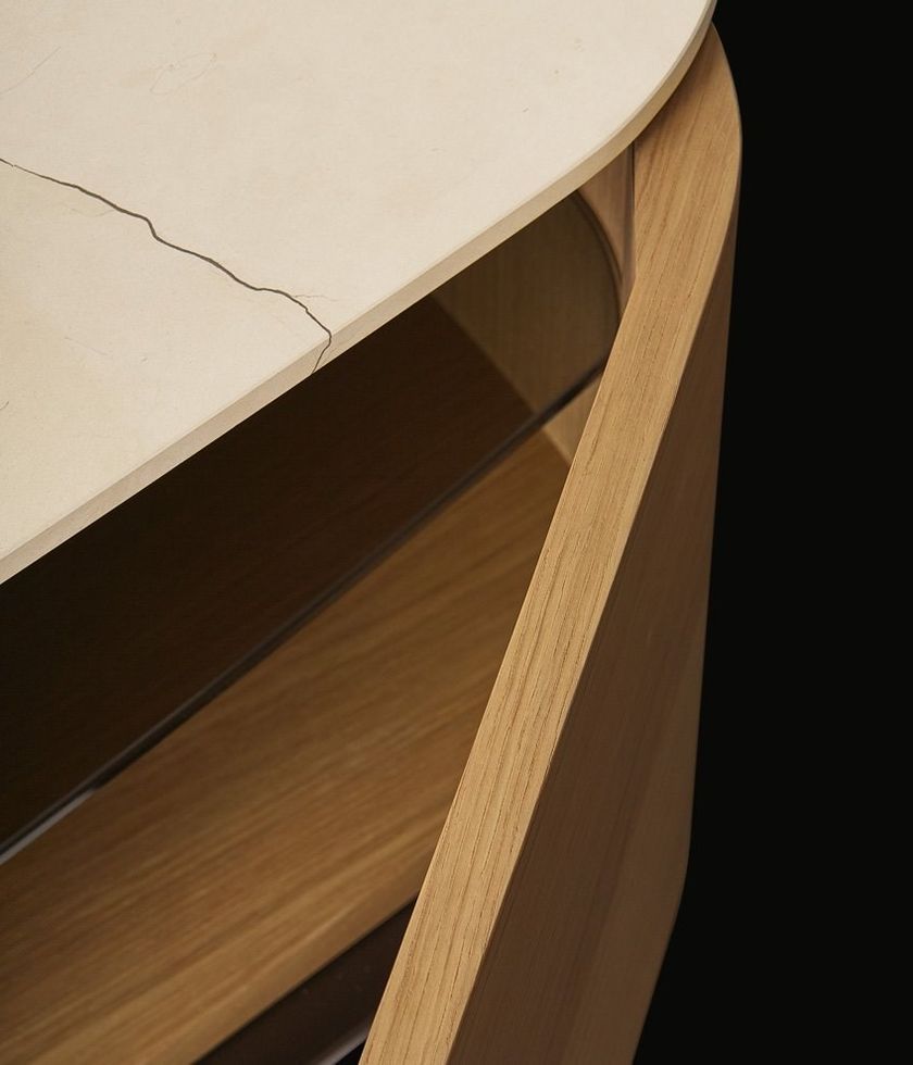 SYMPHONY Wood veneer sideboard By Poliform | design Emmanuel Gallina