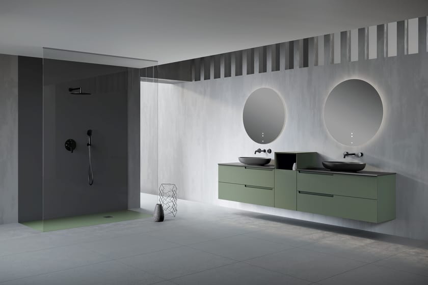 SYNERGY | Wall-mounted vanity unit By Fiora