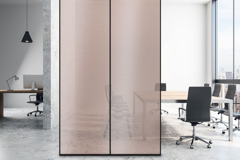 SAATIstyle® StructureAL Striped metalized mesh for interior ...