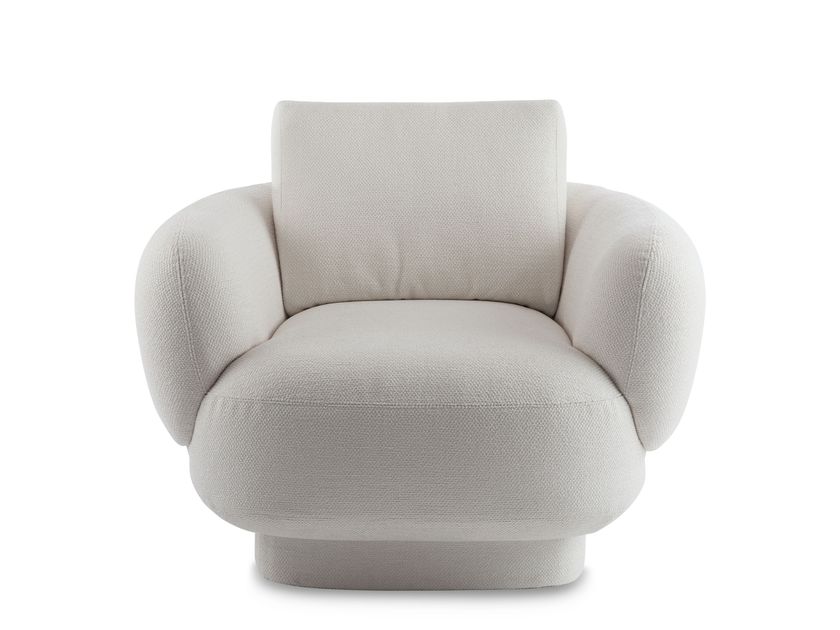 ANAM Swivel fabric armchair By Saba Italia