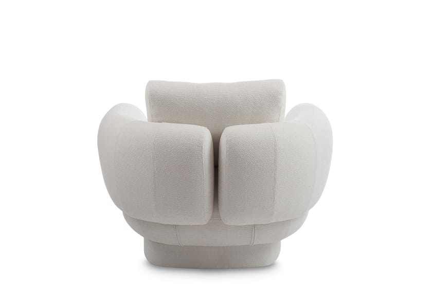 ANAM Swivel fabric armchair By Saba Italia