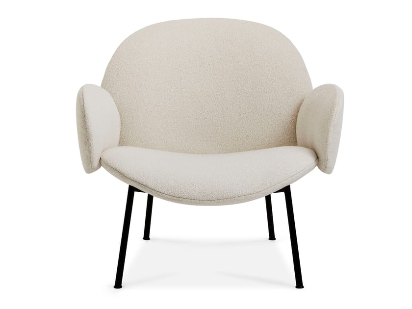 OLA Fabric easy chair with armrests with removable cover By Saba Italia