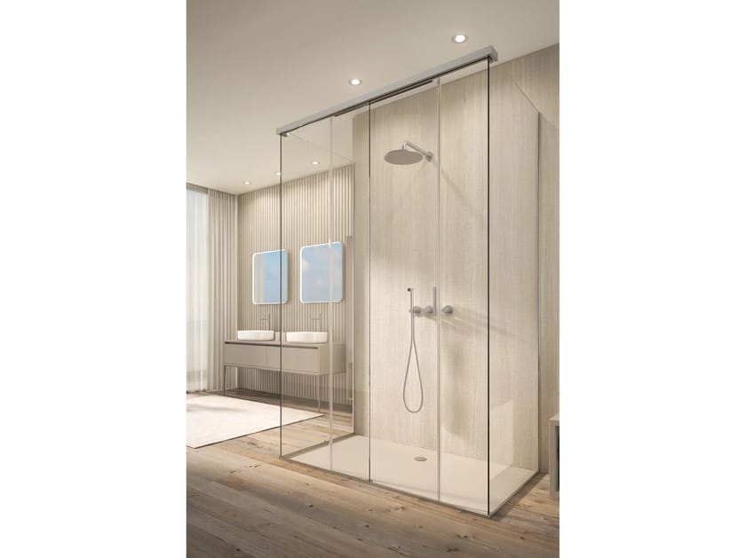 Box doccia rettangolare in vetro con porta scorrevole GOCCIA35 - Saint ...