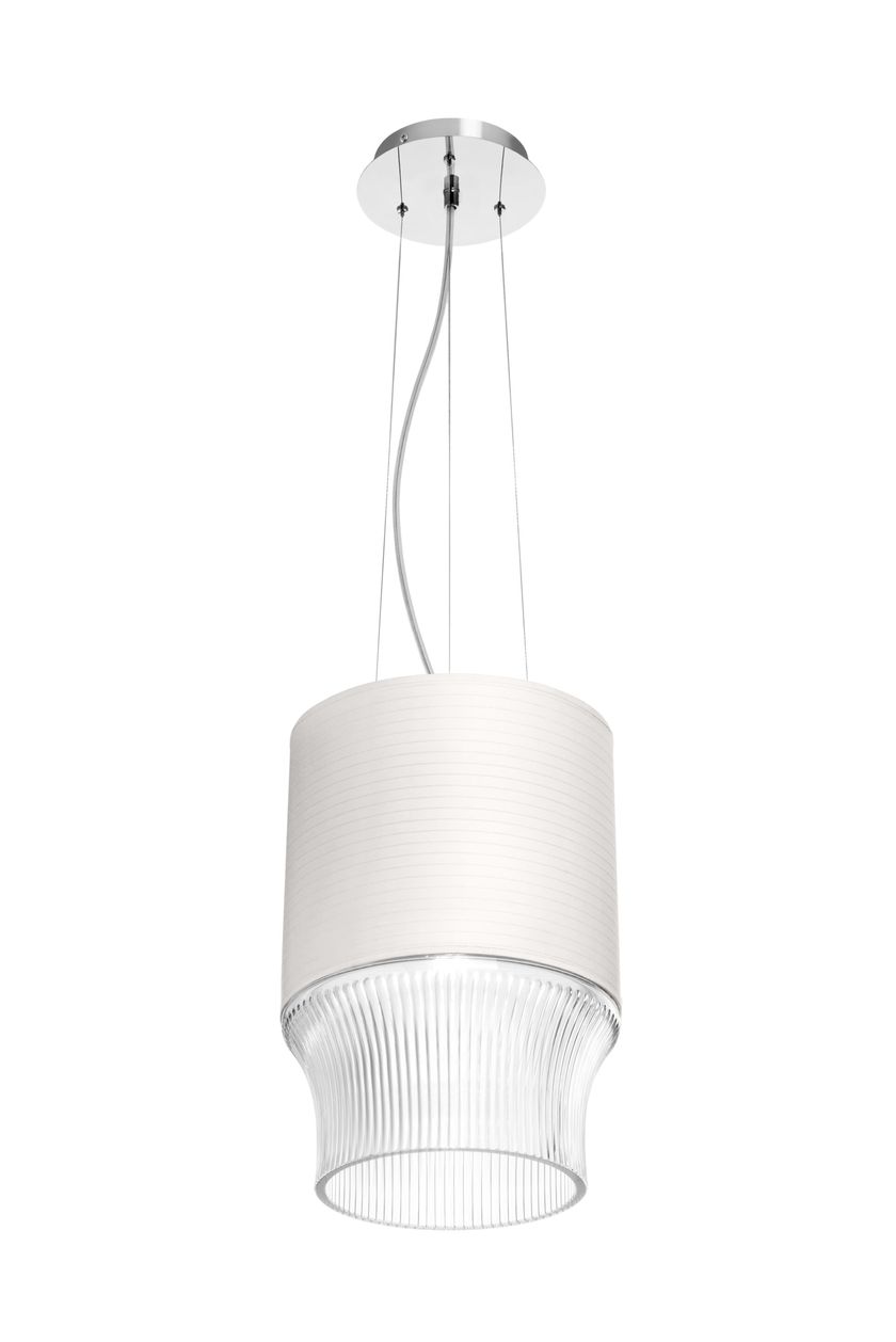 CADENCE Crystal and paper pendant lamp By Saint-Louis