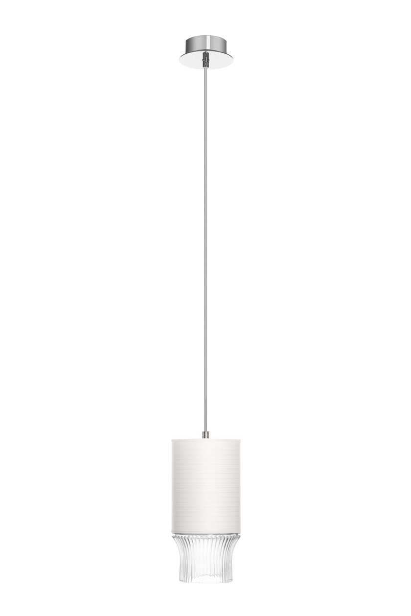 CADENCE Crystal and paper pendant lamp By Saint-Louis