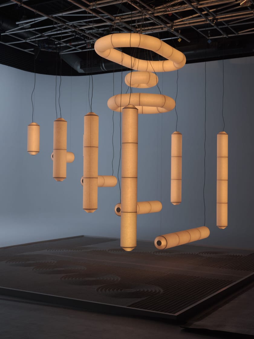 TEKIÒ CIRCULAR / OVAL LED dimmable japanese paper pendant lamp By Santa & Cole | design Anthony ...