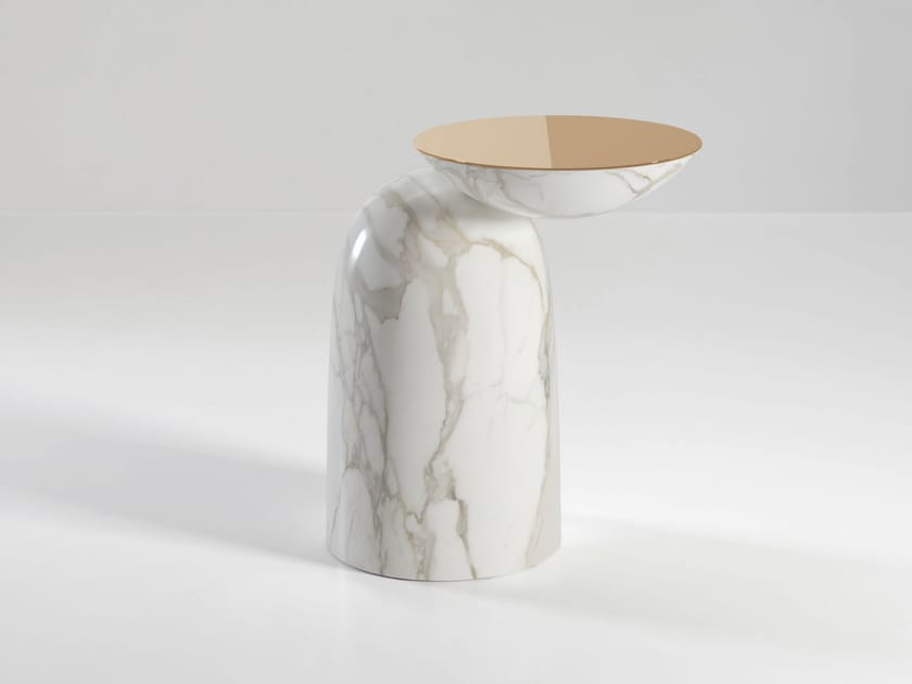 PINGU X Round marble side table By Secolo