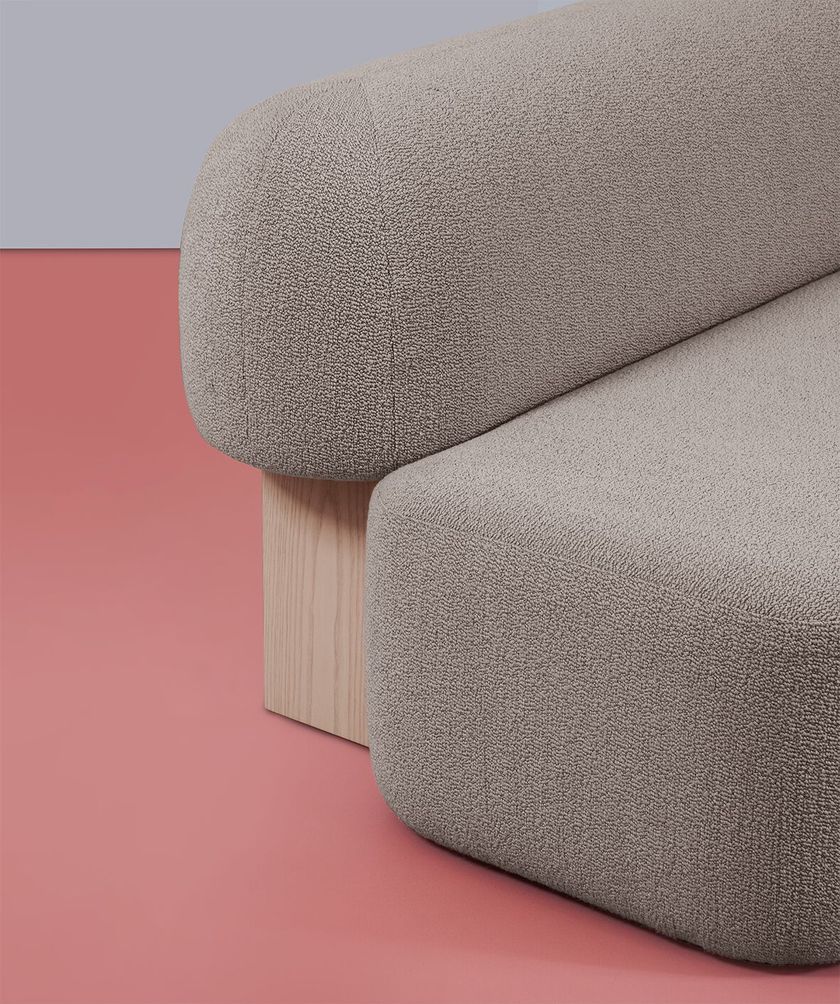 YEMENI Sectional fabric sofa By Secolo