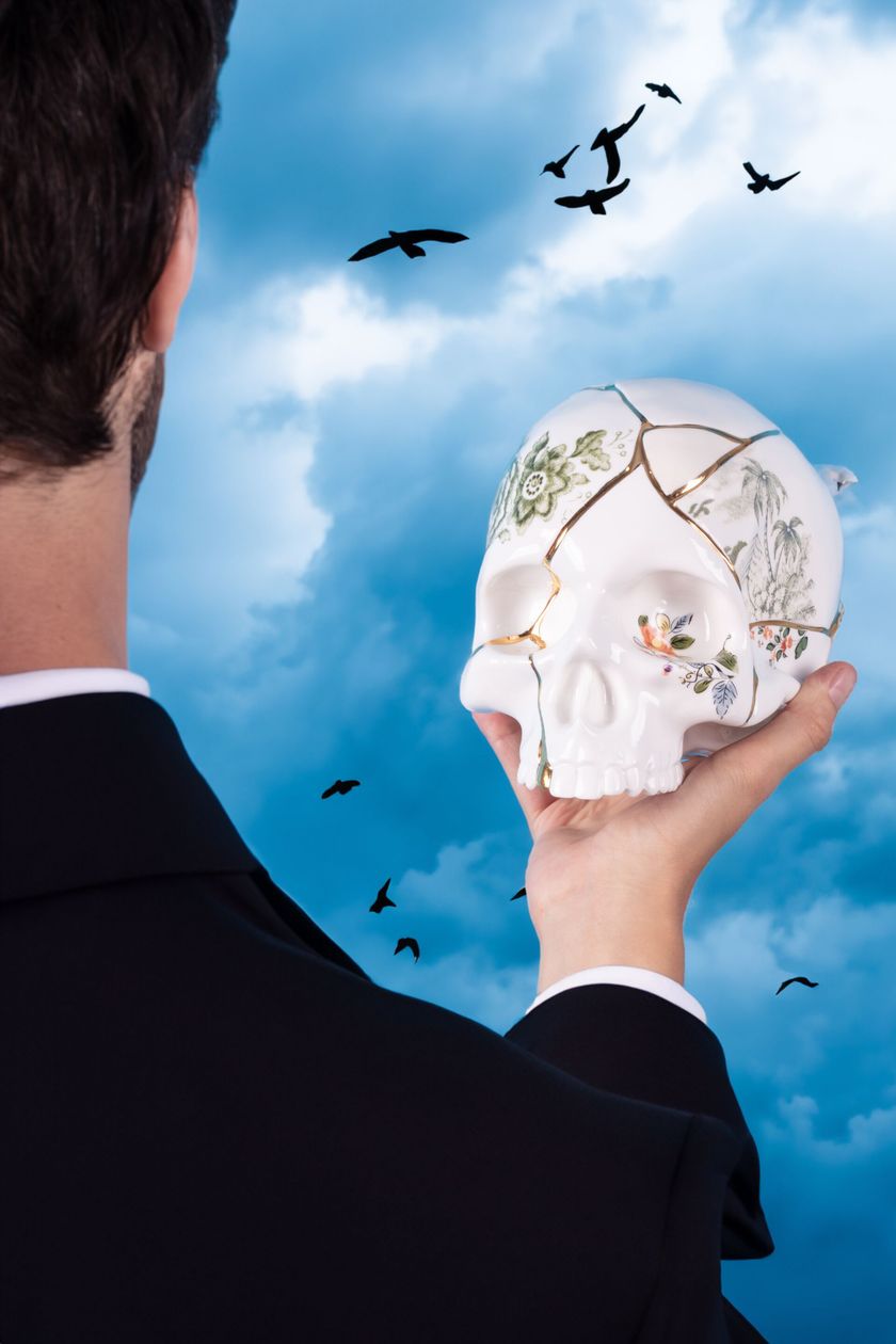 KINTSUGI SKULL Decorative object By Seletti